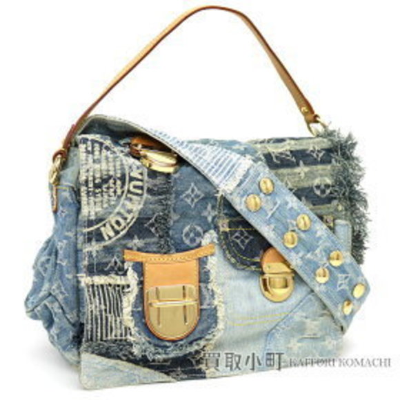 Louis Vuitton | Bags | Louis Vuitton Denim Patchwork Posty Blue ...